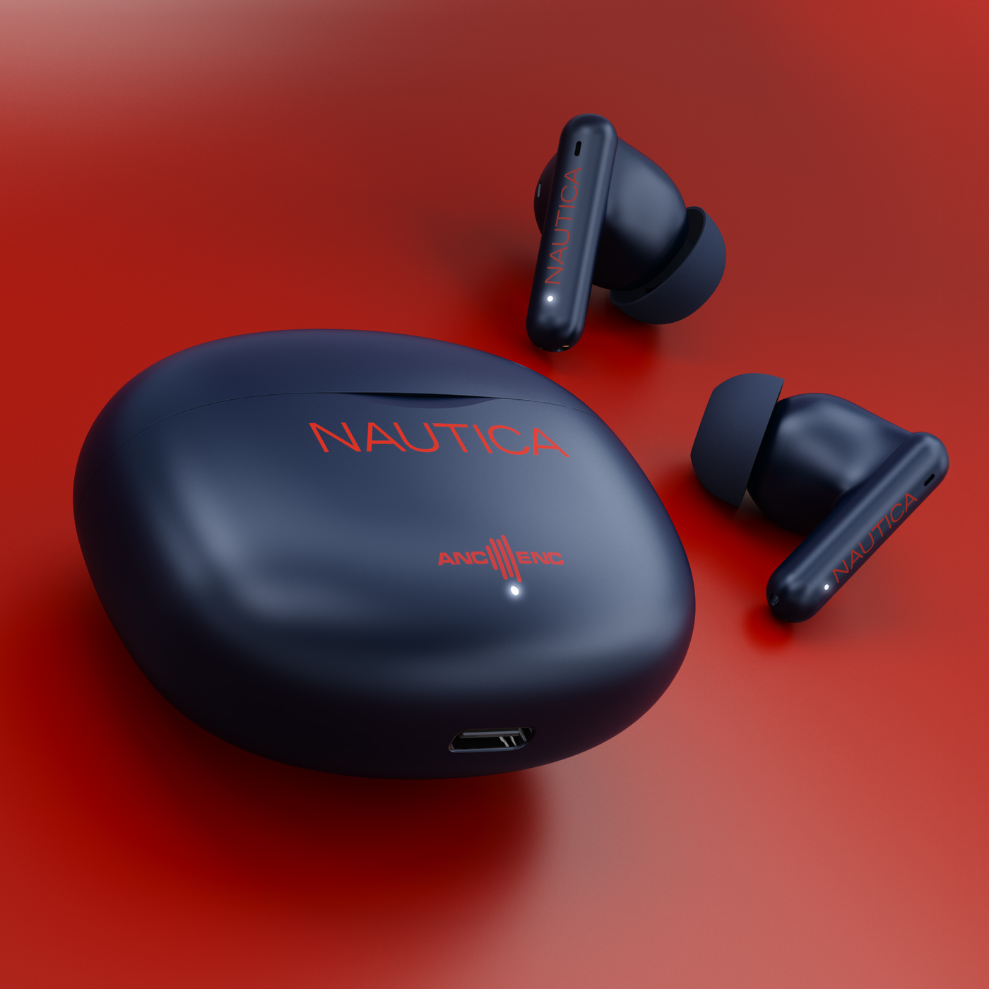 Nautica Hybrid Noise Cancelling (ANC+ENC) Wireless Stereo Earbuds with ...
